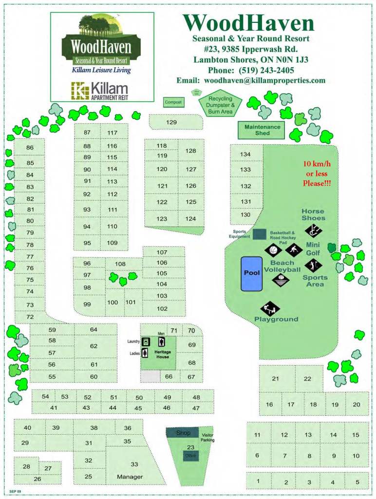 Printable Park Site Map – WoodHaven